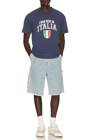 CARNE BOLLENTE Ciao Bella Tee - Navy