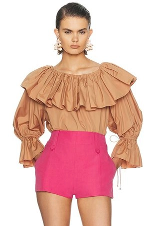 Chloé Ruffled Blouse - Reef Shell