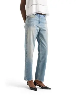 Prada Washed Denim Jeans - Navy