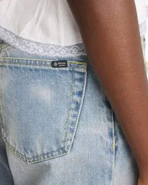 Prada Washed Denim Jeans - Navy