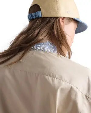 Prada Embroidered Poplin Shirt - Desert Beige