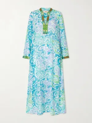 EMPORIO SIRENUSE Jenna Printed Silk Cover-up