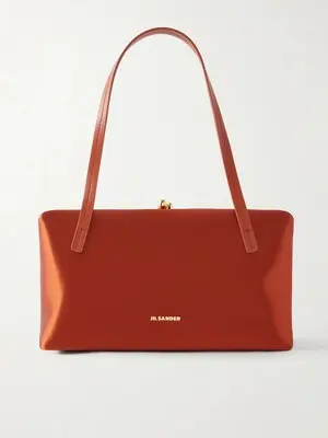 JIL SANDER Goji Pillow Satin Shoulder Bag - Orange