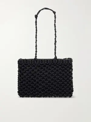 JIL SANDER Tangle Net Shoulder Bag - Black