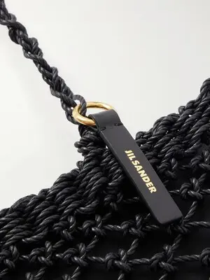 JIL SANDER Tangle Net Shoulder Bag - Black