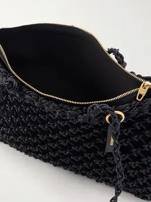 JIL SANDER Tangle Net Shoulder Bag - Black