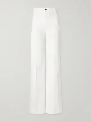 Victoria Beckham Alina High-rise Wide-leg Jeans - White