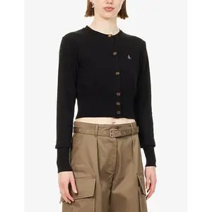 VIVIENNE WESTWOOD Cropped Cotton-blend Knit Cardigan