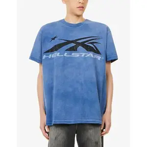 HELLSTAR Classic Logo Cotton T-shirt - Blue
