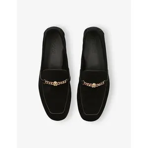Versace Medusa Suede Loafers - Black