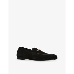 Versace Medusa Suede Loafers - Black