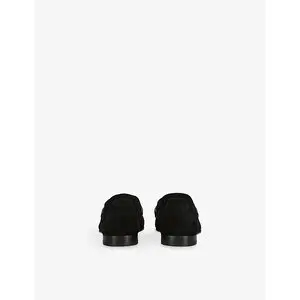 Versace Medusa Suede Loafers - Black