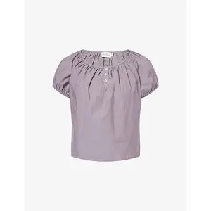 DEIJI STUDIOS Scoop Neck Cotton Top - Currant