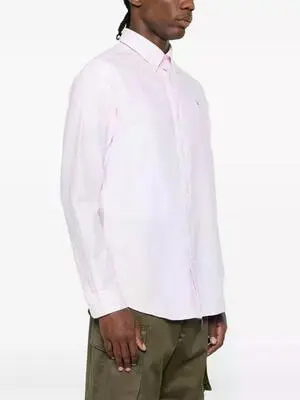 Barbour Logo-embroidered Striped Shirt - Pink