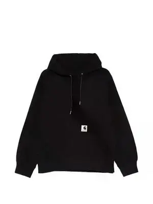 Sacai X Carhartt Wip Logo Patch Jersey Hoodie - Black
