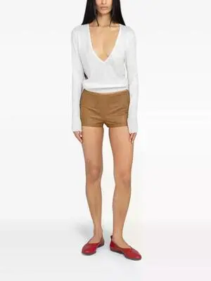 Paloma Wool Suau Leather Mini Shorts