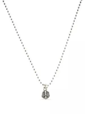 Chrome Hearts Engraved Logo Ball Chain Necklace - Silver