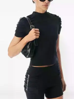 Alexander Wang Ruched Logo-tape T-shirt