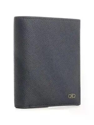 FERRAGAMO Gancini-plaque Grained-leather Wallet