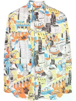 Moschino Graphic-print Long-sleeve Shirt - Grey
