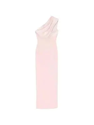 Solace London One-shoulder Draped Maxi Dress