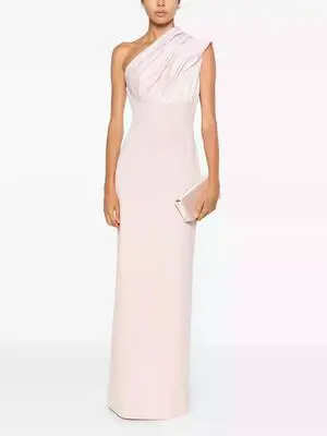 Solace London One-shoulder Draped Maxi Dress