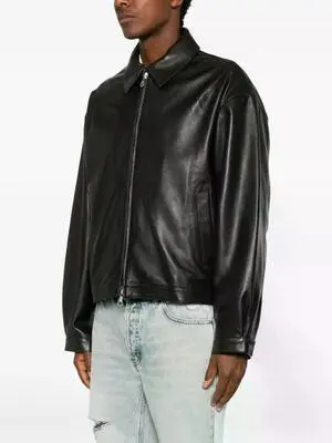 COLE BUXTON Leather Zip-up Jacket