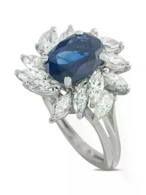 LB EXCLUSIVE Sapphire And Diamond Ring - Silver