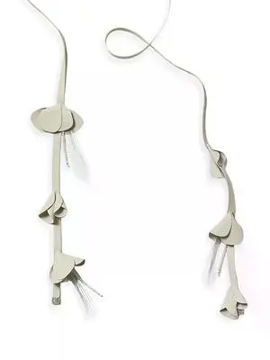Peserico Embellished Floral Tassel Belt - Neutrals