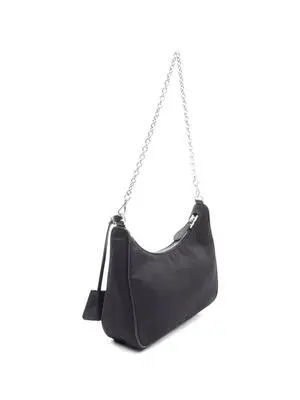 Prada Re-edition 2005 Chain Shoulder Bag - Black