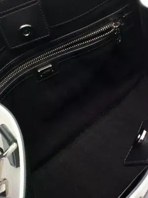 Dolce & Gabbana Dg Logo Plaque Canvas Tote Bag - Neutrals