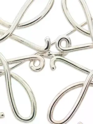 Loewe Anagram Motif Brooch - Silver