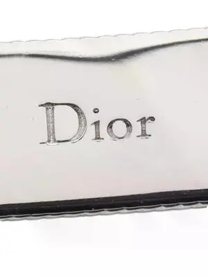 Dior Guilloché Logo-plate Curb Chain Bracelet