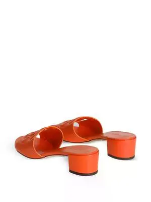 Dolce & Gabbana Bianca Dg Millennials Logo Sandals - Orange
