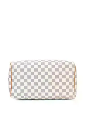 LOUIS VUITTON Speedy Damier Azur Tote Bag - White