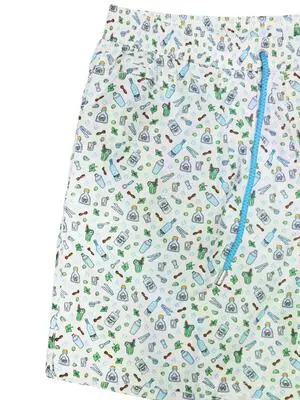 MC2 SAINT BARTH Cocktail Print Swim Shorts - Neutrals