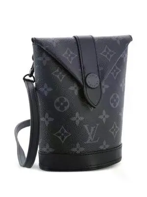 LOUIS VUITTON Monogram Eclipse Canvas Shoulder Bag - Black