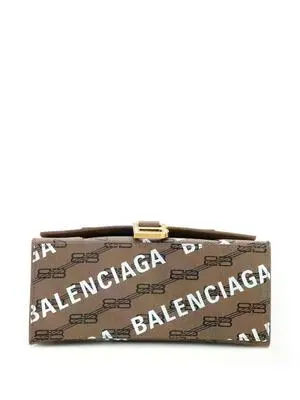 Balenciaga Hourglass Top Handle Bag Monogram Coated Canvas Small Satchel