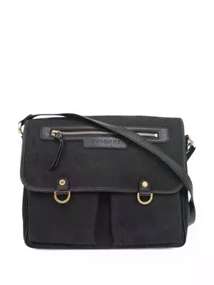 BVLGARI Logomania Canvas Messenger Bag - Black