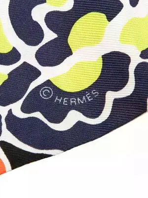 Hermès 2021-2026 Bingata Silk Twilly Scarf Scarves - Black