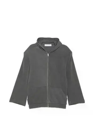 Marie Adam-Leenaerdt Zip-up Dropped-shoulder Hoodie - Grey