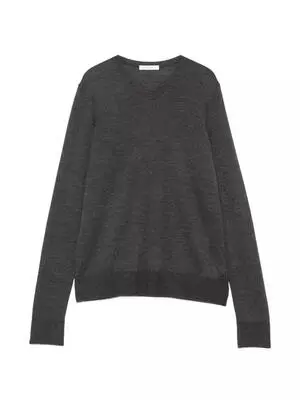 THE ROW V-neck Long-sleeve Sweater