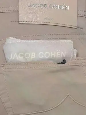 Jacob Cohen Logo-patch Slim-fit Trousers - Neutrals