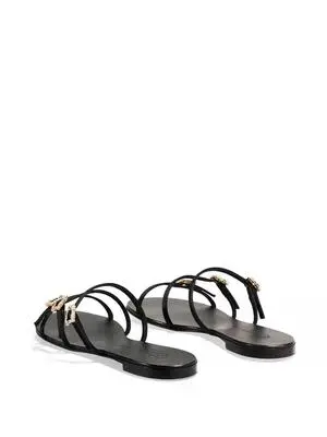 TEMPERLEY LONDON Eclipse Flat Sandals - Black