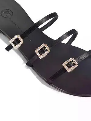 TEMPERLEY LONDON Eclipse Flat Sandals - Black