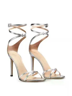 TEMPERLEY LONDON Vixen Heeled Sandals - Silver