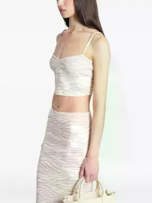 MC2 SAINT BARTH Zebra-print Cropped Top