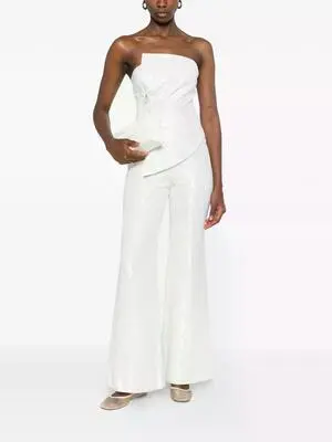 Leen Mougrhabi Noor Asymmetric Jacquard Top