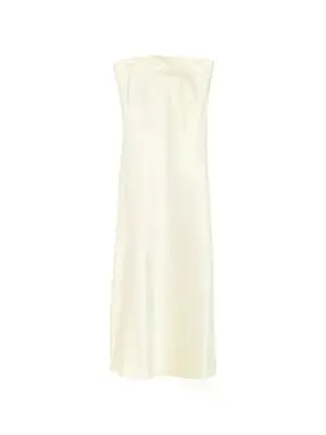 Leen Mougrhabi Strapless Bow Maxi Dress - Neutrals