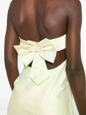 Leen Mougrhabi Strapless Oversized Bow Maxi Dress